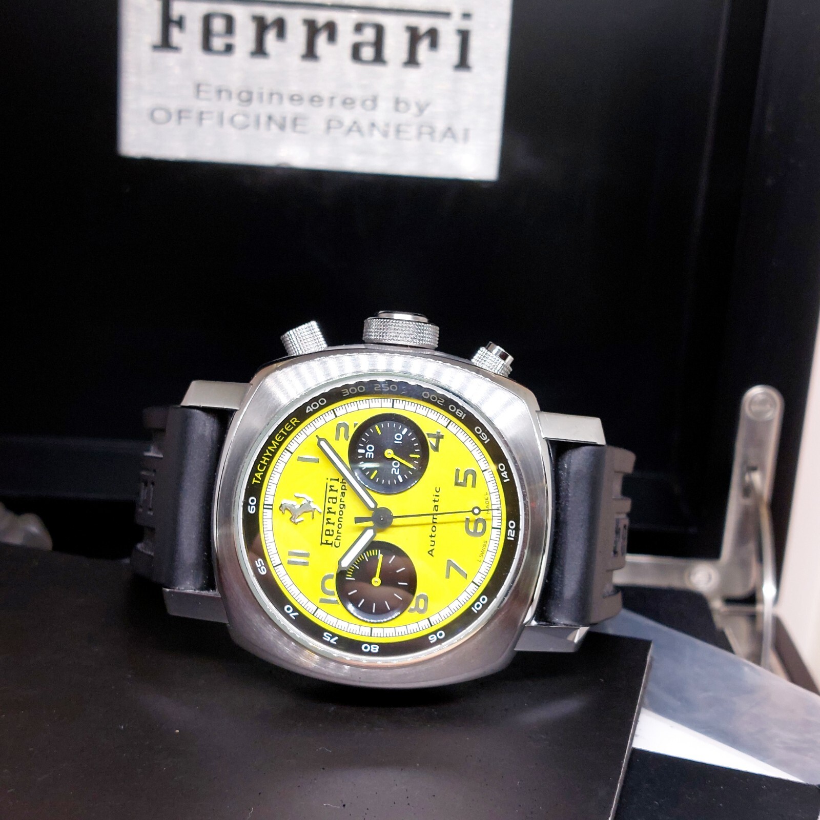 Panerai Ferrari 45mm Yellow Dial Gran Turismo Chronograph FER00011 | eBay