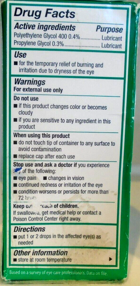 Alcon Systane Original Lubricant eye drops 15ml(1/2 Fl Oz) Exp 09-2025 ...