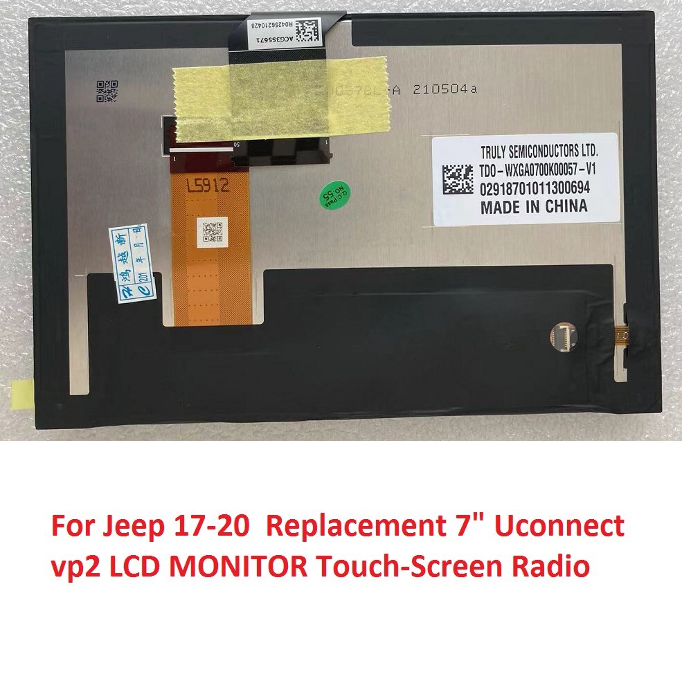 7" LCD Display Touch Screen For 2017-2020 Jeep Compass Radio Navigation ...
