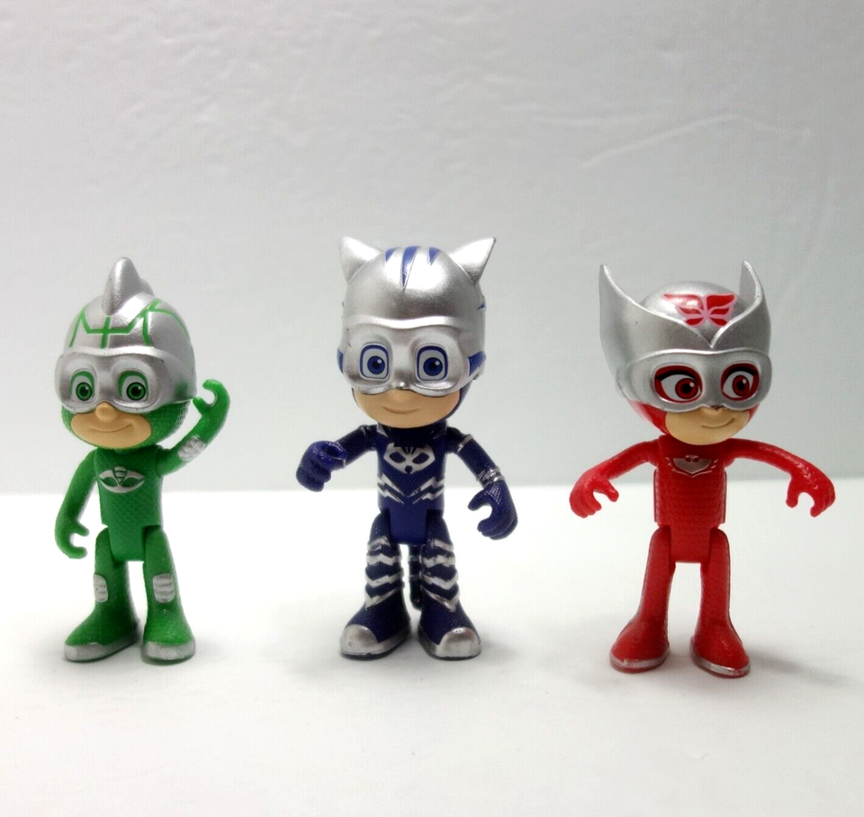 PJ Masks 3" Figures Catboy Owlette Gekko Figure Poseable Disney Toy Lot ...
