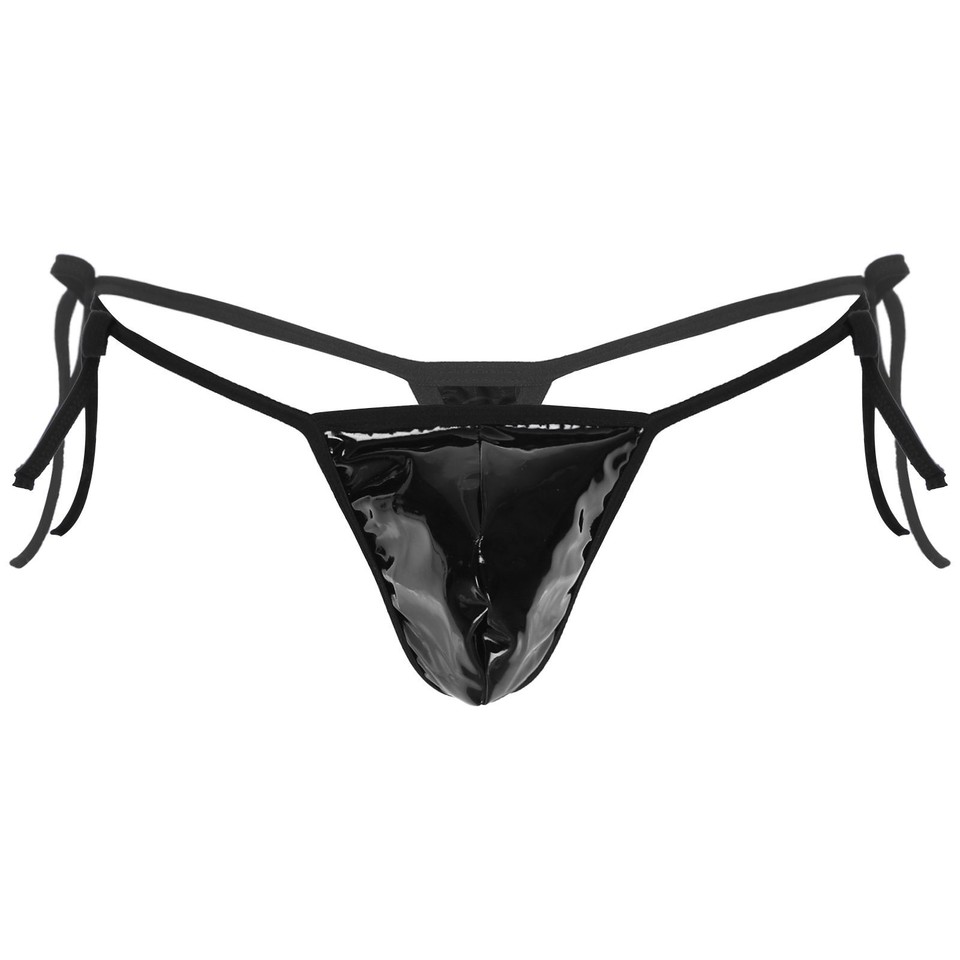 Men G String Thongs - Faux Leather Jockstrap Gstring Buckled Bulge ...