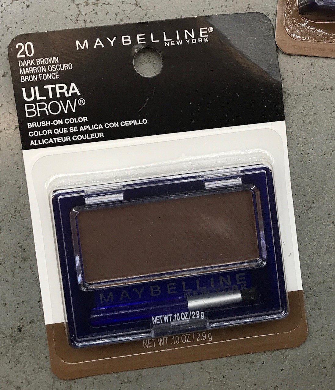 Maybelline Ultra Brow Powder 20 Dark Brown Eyebrow Color Makeup RARE ...