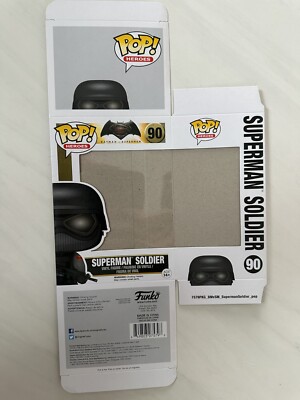 Batman v Superman Superman Soldier #90 Funko POP! Replacement Empty Box ...