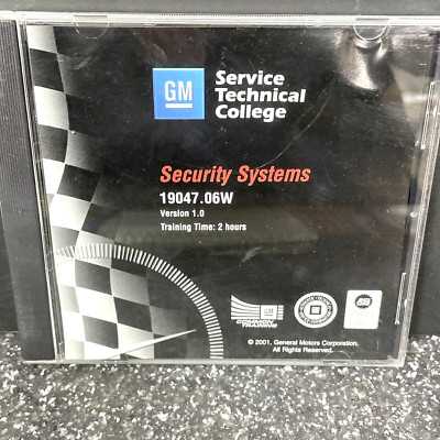 2001 GM Security Systems, GM Technical College Training Disc, Disk, 19. ...