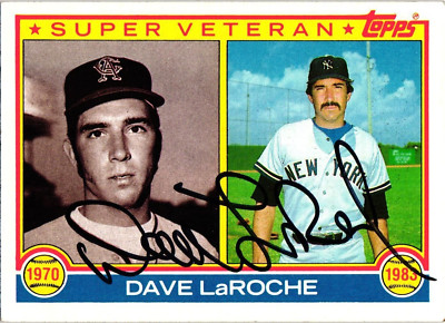 Dave LaRoche Signed autographed MLB Baseball card 1983 Topps #334 SV ...