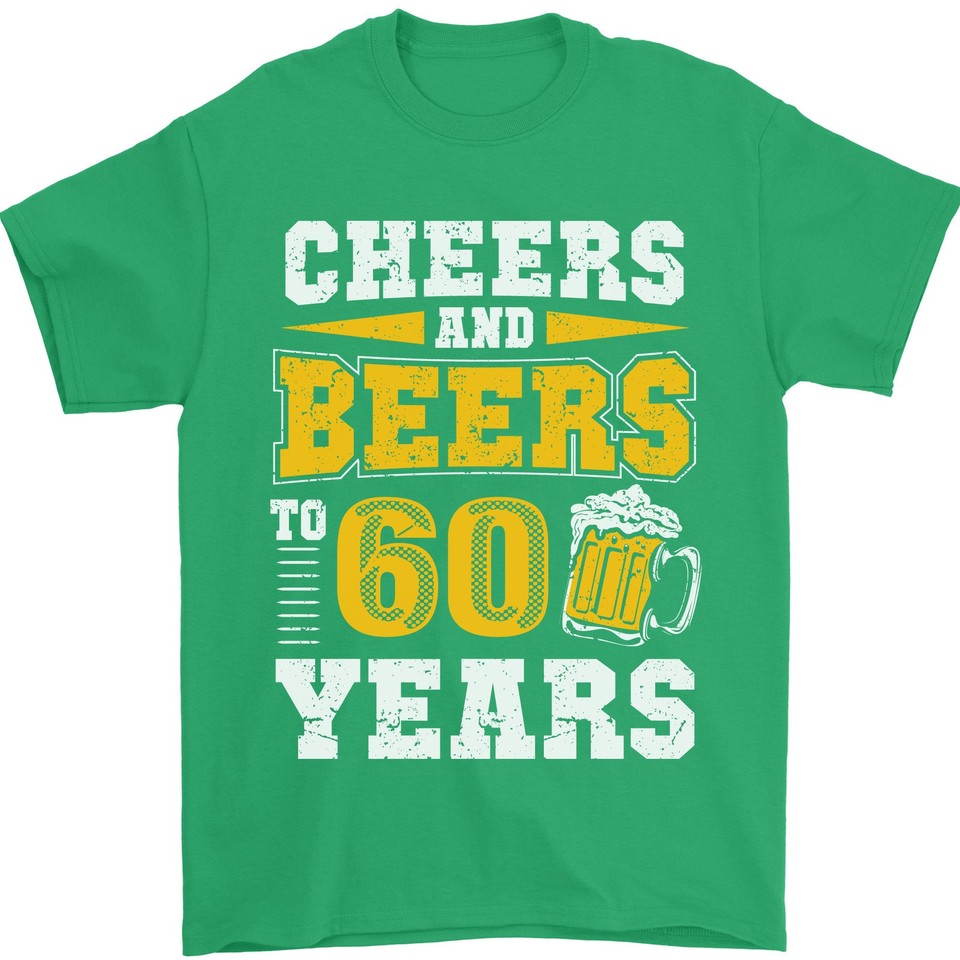 60th Birthday 60 Year Old Funny Alcohol Mens T-Shirt 100% Cotton | eBay