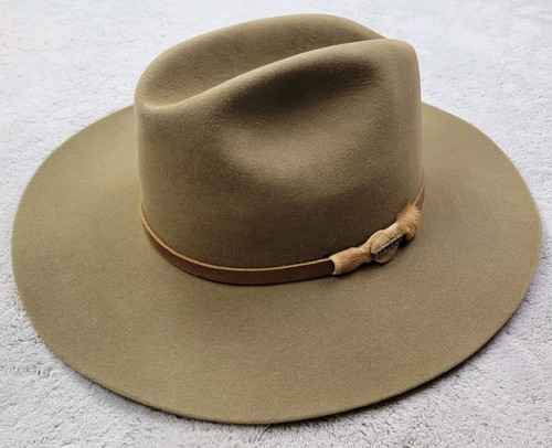 Vintage Stetson The Gun Club Hat Mens 7 Brown 4X Fur Felt Cowboy ...