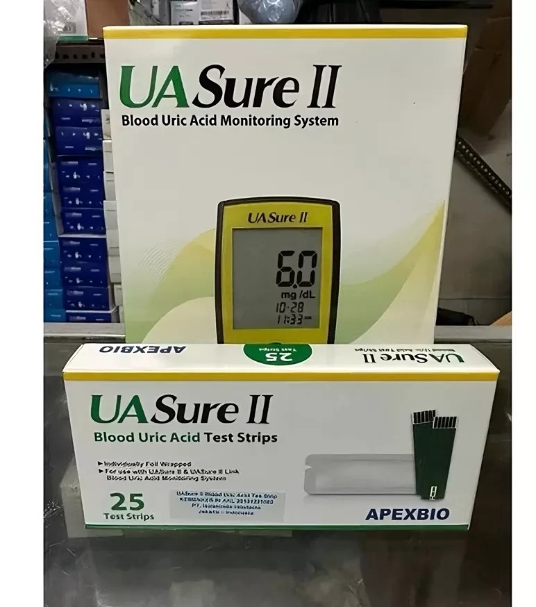 UA Sure II Uric Acid Monitoring System Meter Monitor Test Strips Blood ...