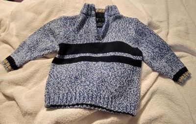 The Children's Place Sweater Pullover Long Sleeve Blue Mock Neck Zip 4T ...