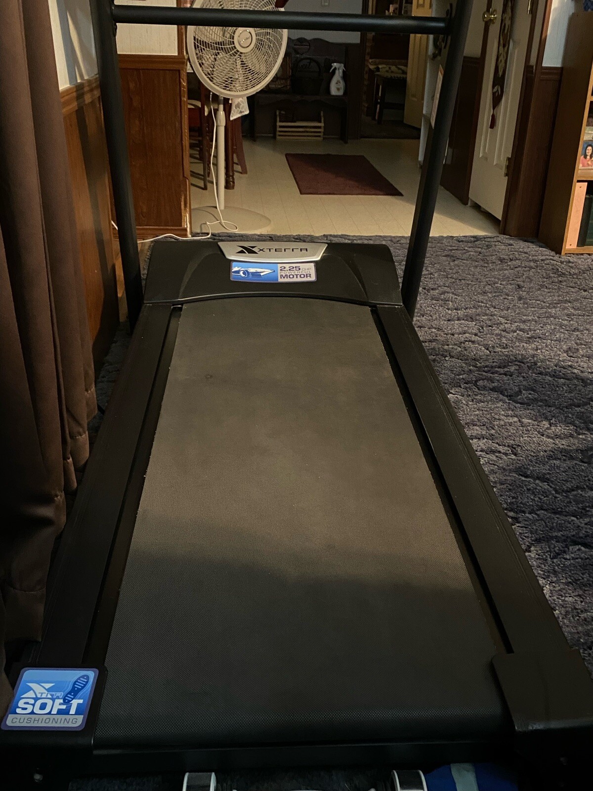 XTERRA TR300 folding treadmill padded slightly used with fan and ...