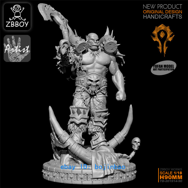 WOW Garrosh Hellscream Resin Figure Model kits 1/18 Scale Unpainted ...