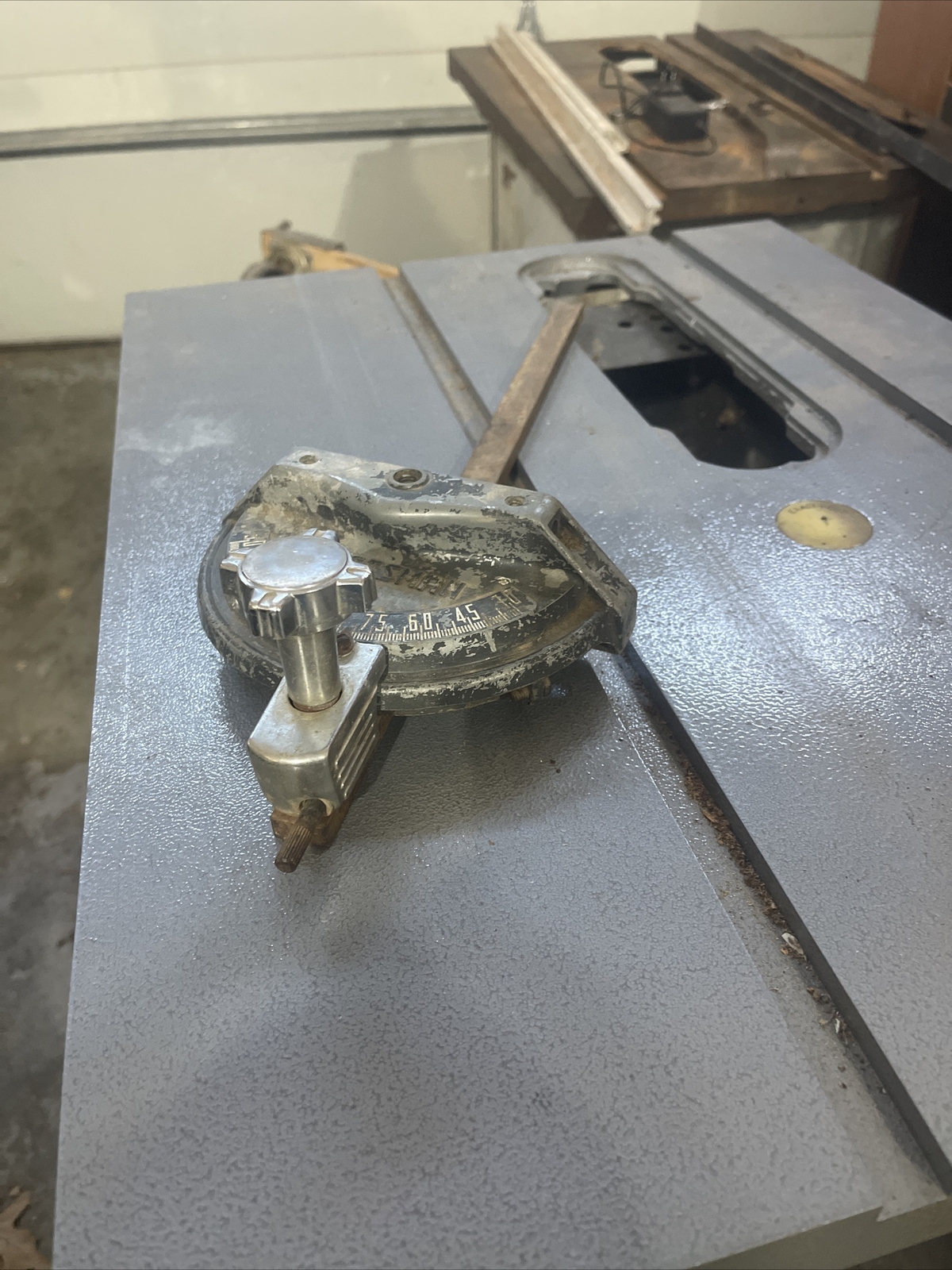 Miter Gauge from 10" Sears Craftsman 10" Table Saw Chrome 113 3/4” L | eBay