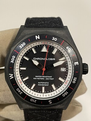 CHRONOLOGIA RANGER Men’s Carbon Fiber Automatic Dive watch 100 meter ...