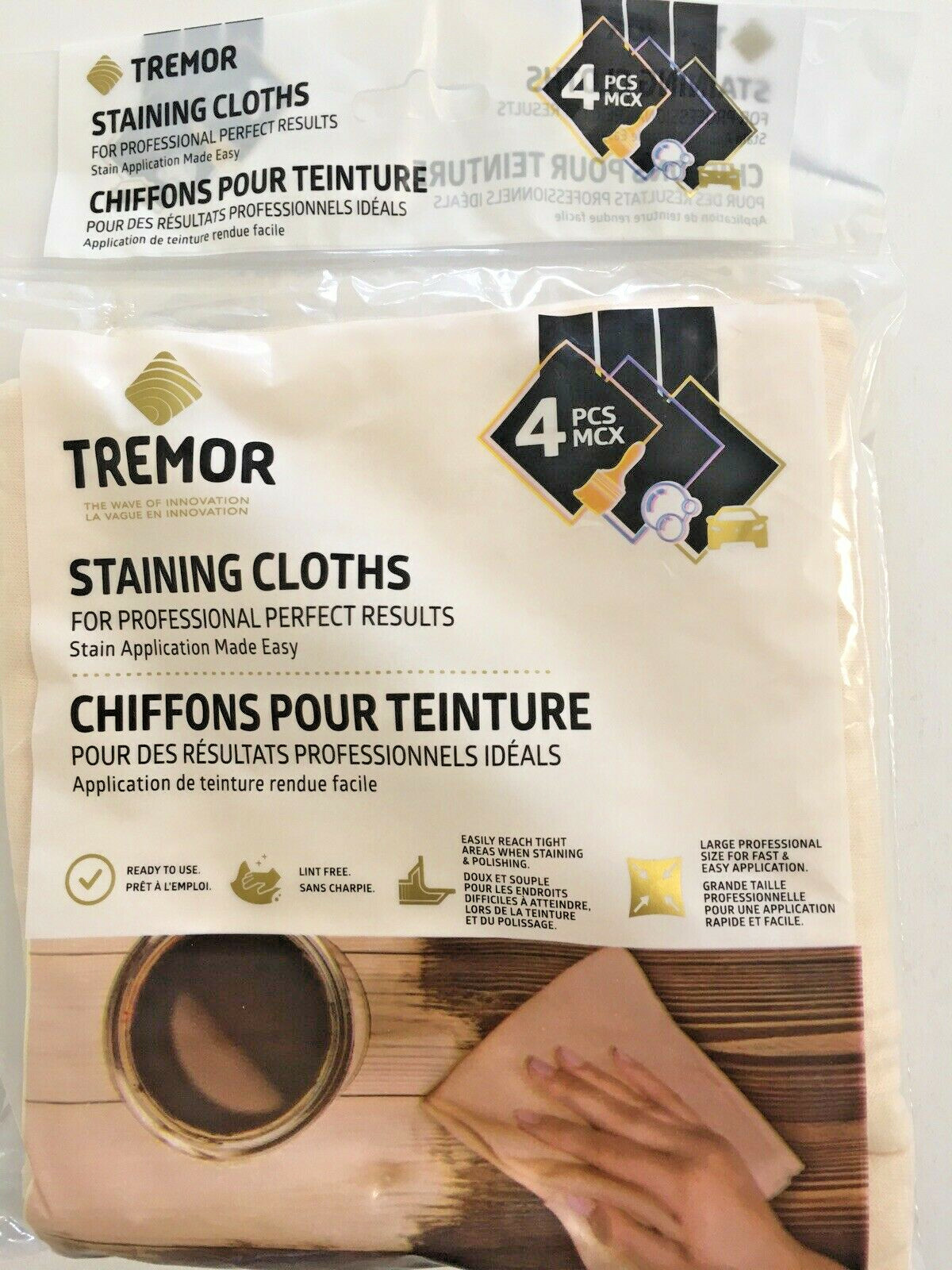 2 pk Tremor Staining Cloths Pad Applicator Stain Polishing Varnish ...