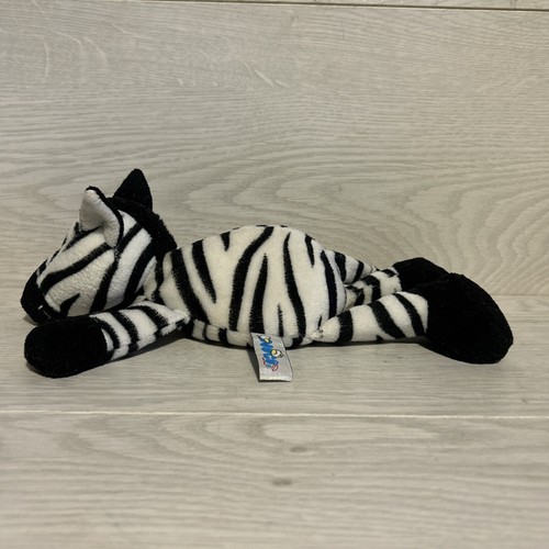 Nici Germany Laying Zebra Beanie Plush Soft Stuffed Animal Toy 10 Inch ...