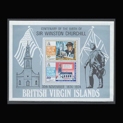 Virgin Is, Sc #279a, MNH, 1974, S/S, Sir Winston Churchill. Flags | eBay