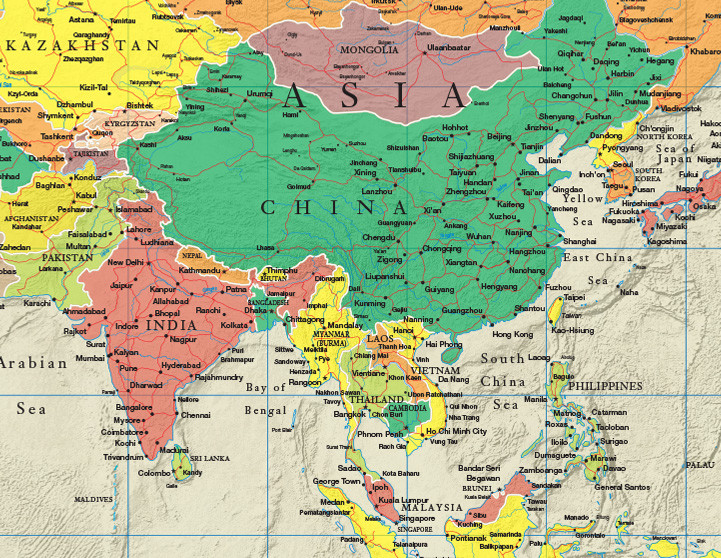 Smithsonian Journeys World Map Tan Ocean Wall Decor Special Collectors ...