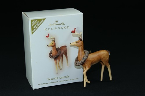 2007 Hallmark Keepsake Ornament Peaceful Animals Deer Cardinal ...