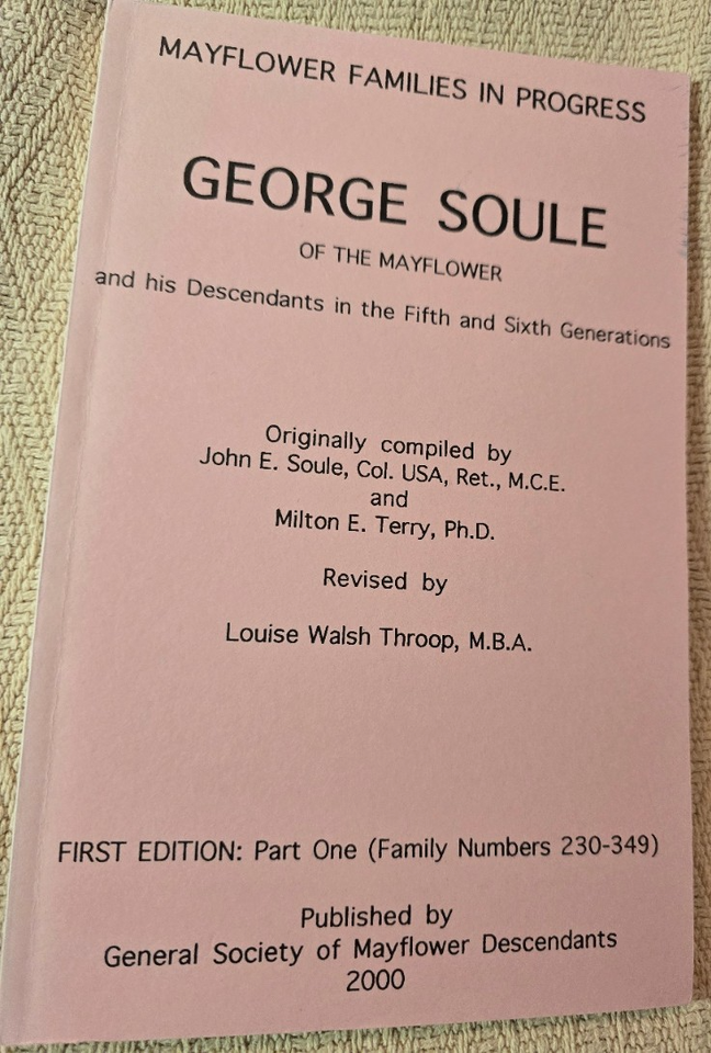 George Soule: Mayflower Families in Progress. Pink Books. 5 Volumes ...