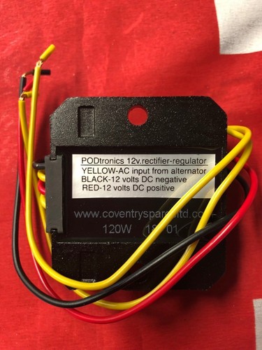 PODTRONICS SOLID STATE RECTIFIER/REGULATOR 12V 120W | eBay