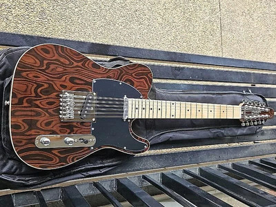 NEW 12 STRING SOLID LIGHTWEIGHT BURL MAPLE TELE MODEL ELECTRIC GUITAR ...