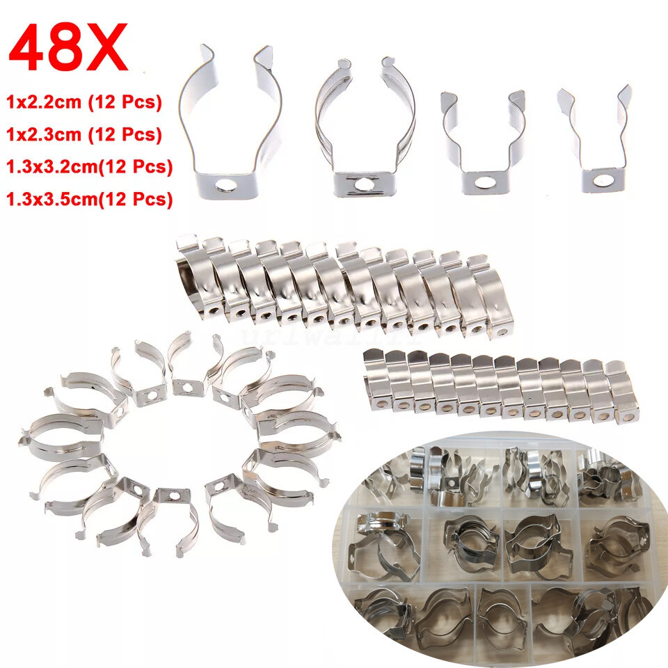 48Assorted Tool Spring Terry Clips Heavy Duty Storage or Shed Garage 22 ...
