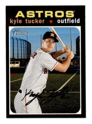 KYLE TUCKER 2020 TOPPS HERITAGE #45 FRENCH TEXT BACK VARIATION SP ...
