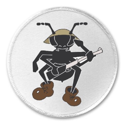 Soldier Ant - 3" Sew / Iron On Patch Military Gun Insect Gift Present ...