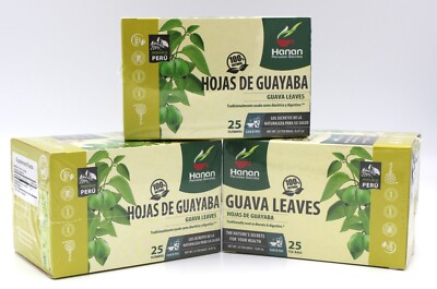 75 Tea bags Hoja de Guayaba (Guava Leaves Tea bags) 3 Box (Hanan) | eBay