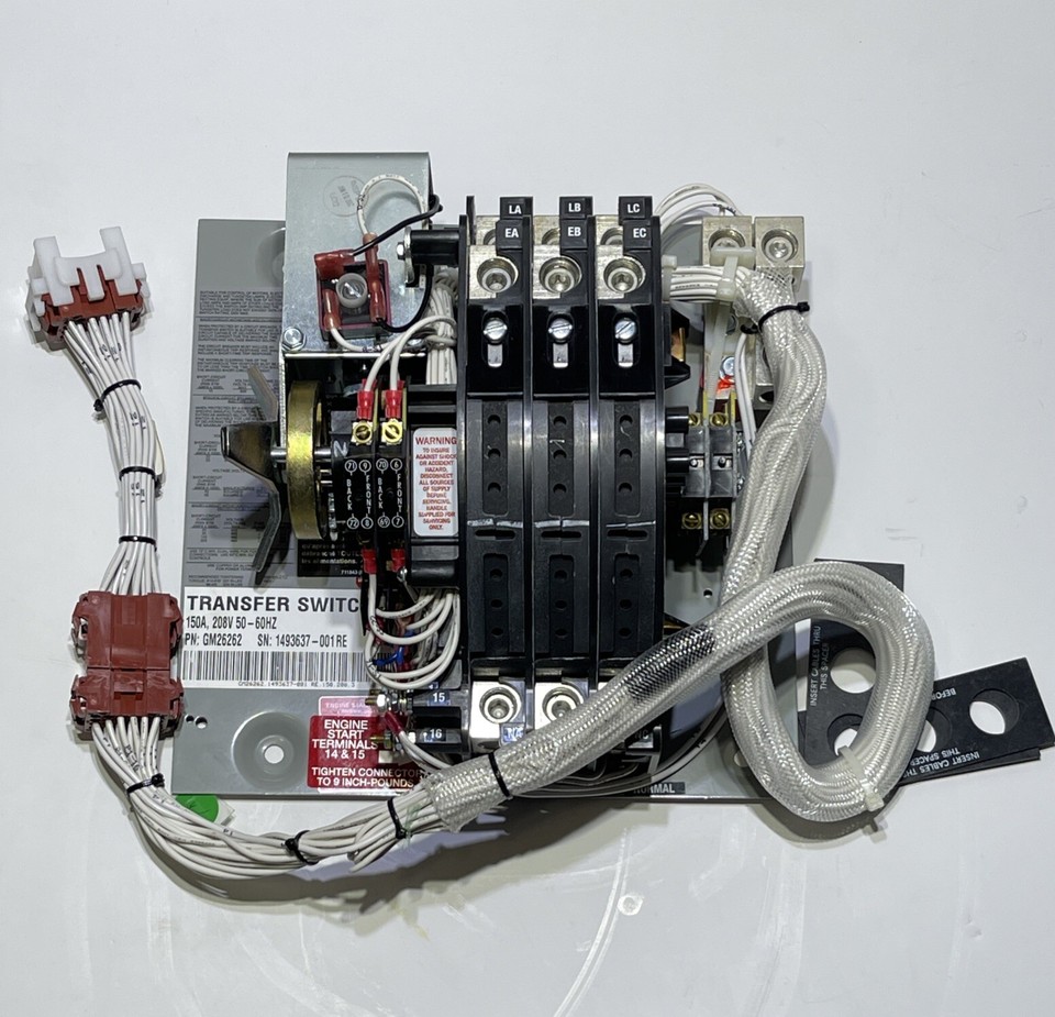 Kohler GM26262 Contactor 150A 208V 3 Pole 50-60HZ Transfer Switch ...