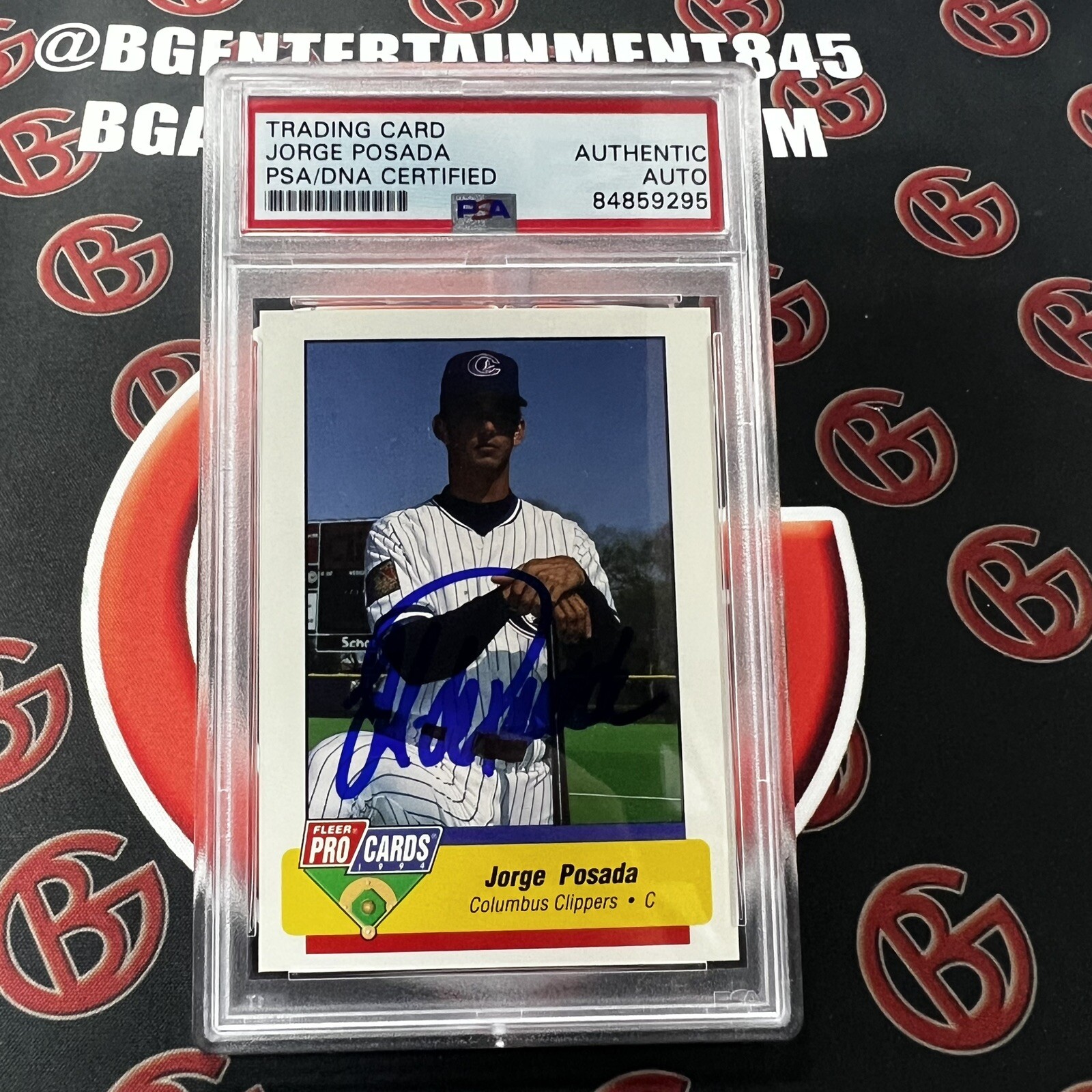 Jorge Posada Autographed Stolz-Mead Columbus Clippers Yankees PSA COA ...