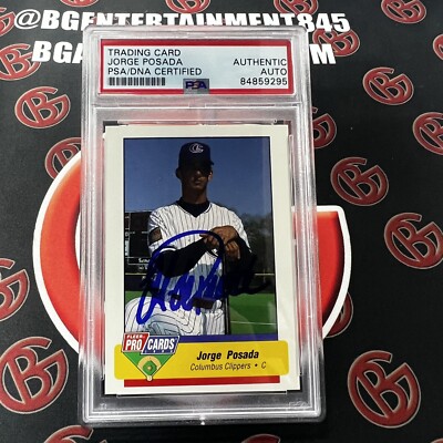 Jorge Posada Autographed Stolz-Mead Columbus Clippers Yankees PSA COA ...