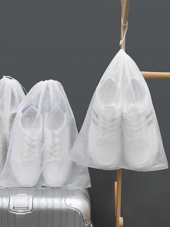 Drawstring Storage Bag Shoe Cover Sundries Cover Shoe Storage Non-woven ...