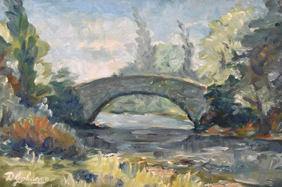 Desmond V C Johnson (1922 - 2022) Original Oil Painting Landscape With ...