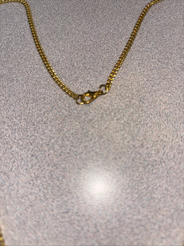 Vintage Y2K Gold Tone Praying Cross Hands CZ Glass Pendant Religious ...