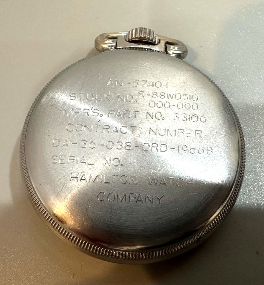 Hamilton 4992B WW2, 22 jewels US Military Navigation Pocket Watch circa ...