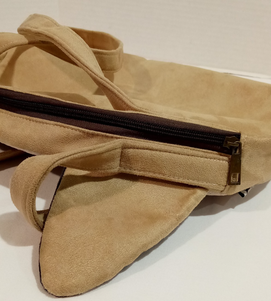 Miwo X Dolls Siamese Cat Face Purse Soft Bag Faux Suede Zipper Handles ...