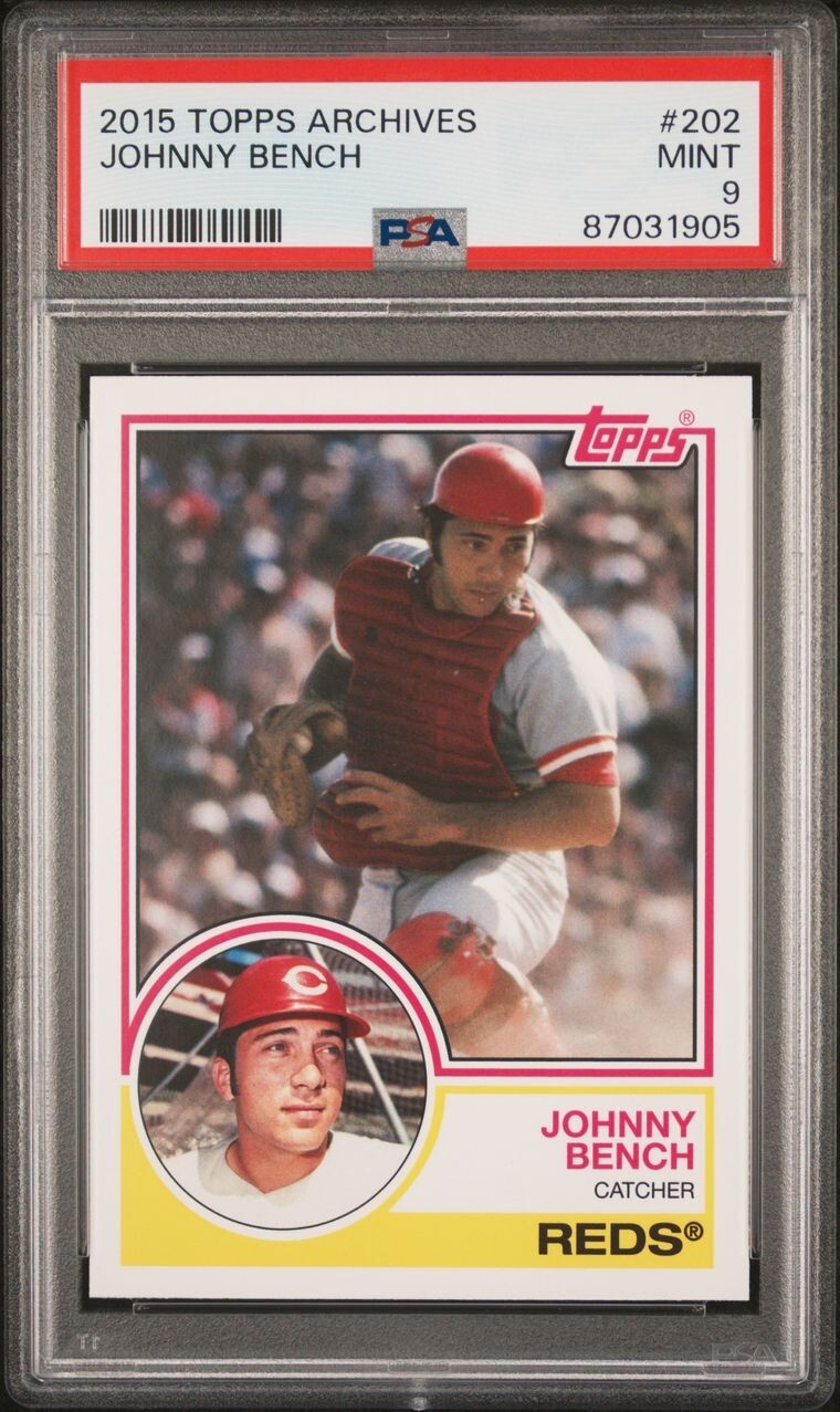 2015 Topps Archives Baseball Johnny Bench Card #202 PSA Mint 9 | eBay
