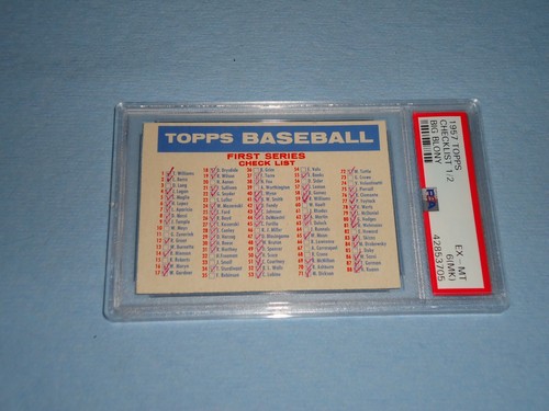 1957 Topps Baseball Card Checklist 1/2 Big Blony PSA Graded 6 MK EX-MT ...