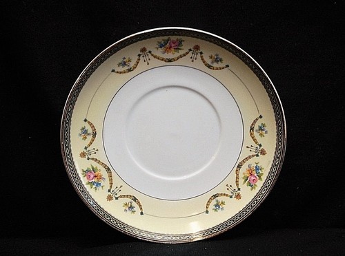 Noritake China Marigold 6-3/4" Oversized Saucer Blue Yellow Diamond ...