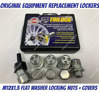 Alloy Wheel Locking Nuts M12x1.5 x 5 Jaguar E F I S X Type Pace XE XF ...