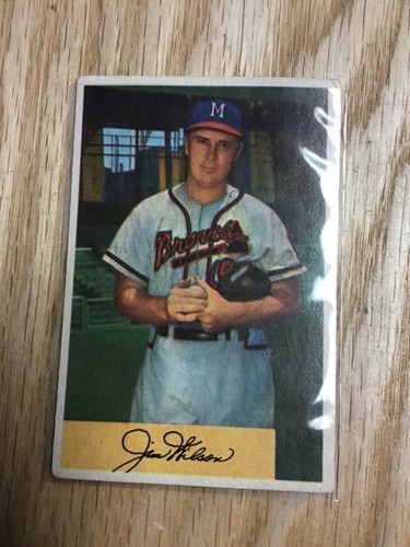 1954 Bowman Baseball Jim Wilson Milwaukee Braves Card #16 | eBay