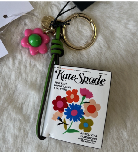 NWT Kate Spade Fresh Picks Magazine Bag Charm Key Fob Multi | eBay