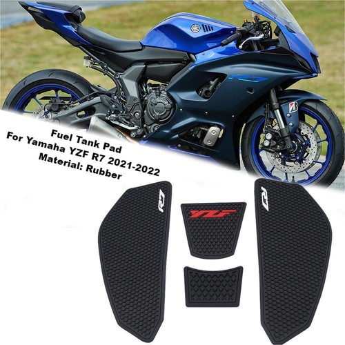 Black Tank Traction Side Pad Knee Grip Protector Set For YAMAHA YZF R7 ...