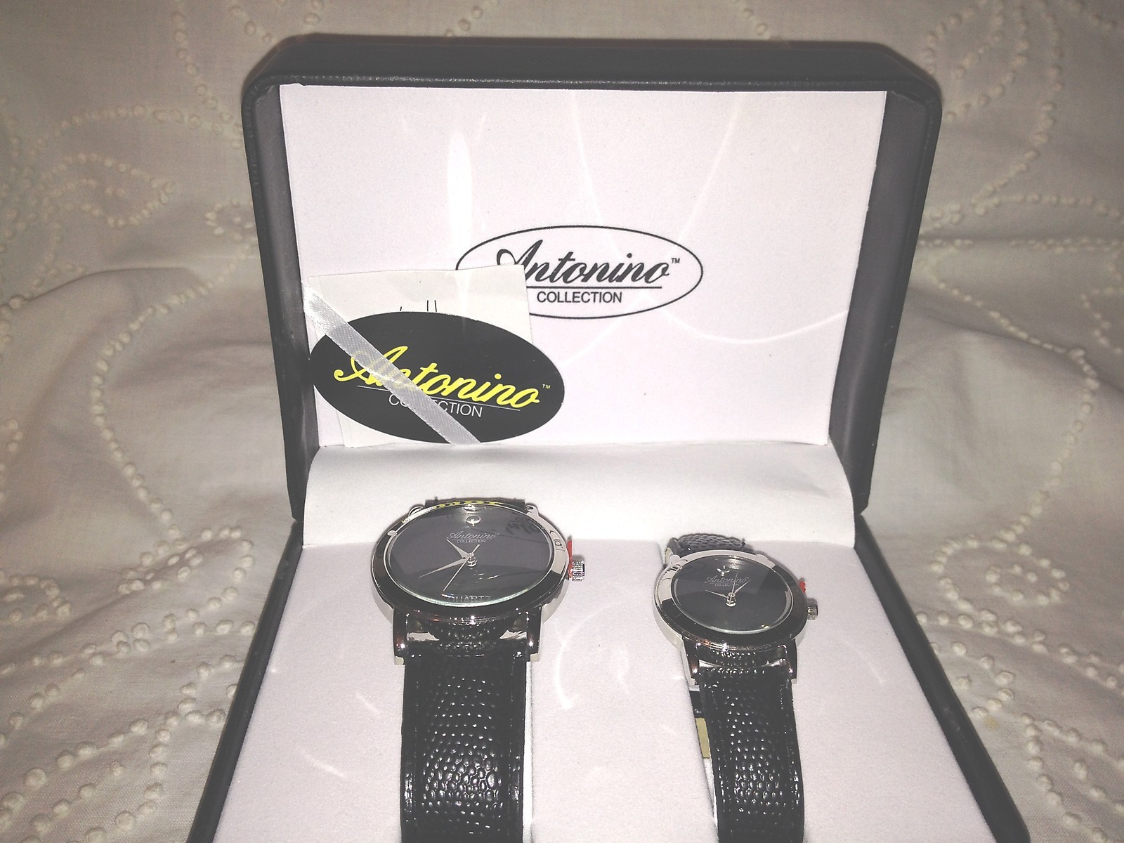 Vintage Antonio Watches - His & Hers - Quartz with Black Straps - NICE ...