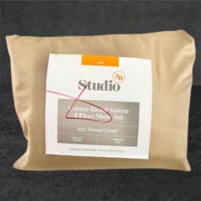 Studio 3B Solid 825-Thread-Count Full Sheet Set in Cornstarch | Open ...