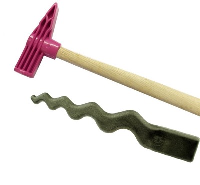 Linic PINK Nylon Wedge Hammer & Curved Sinusoidal Forming Stake Set ...