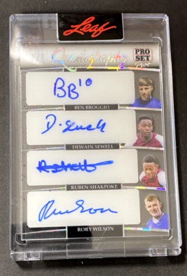 2023 LEAF PRO SET PURE QUAD AUTO 4/4 BEN BROGGIO SEWELL SHAKPOKE RORY ...