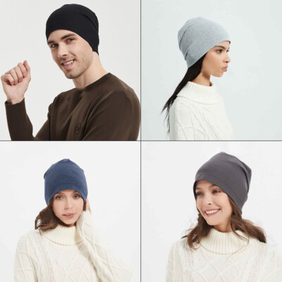 Silver Fiber Anti Radiation Beanie Hat EMF Protection Rf/Microwave ...