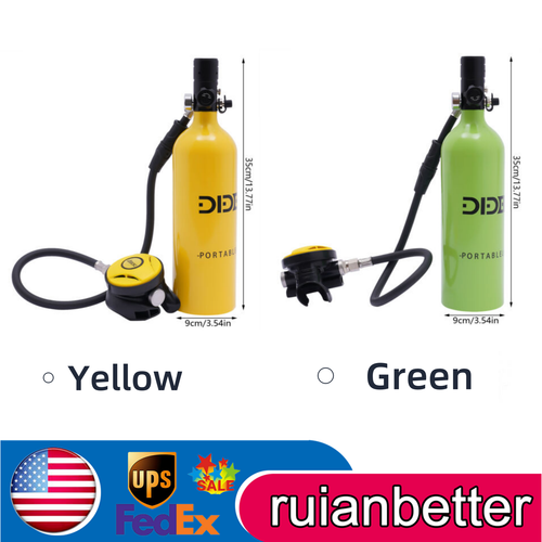 1L Mini Scuba Tank Underwater Dive Portable Lungs Deepest 32.8ft Scuba ...